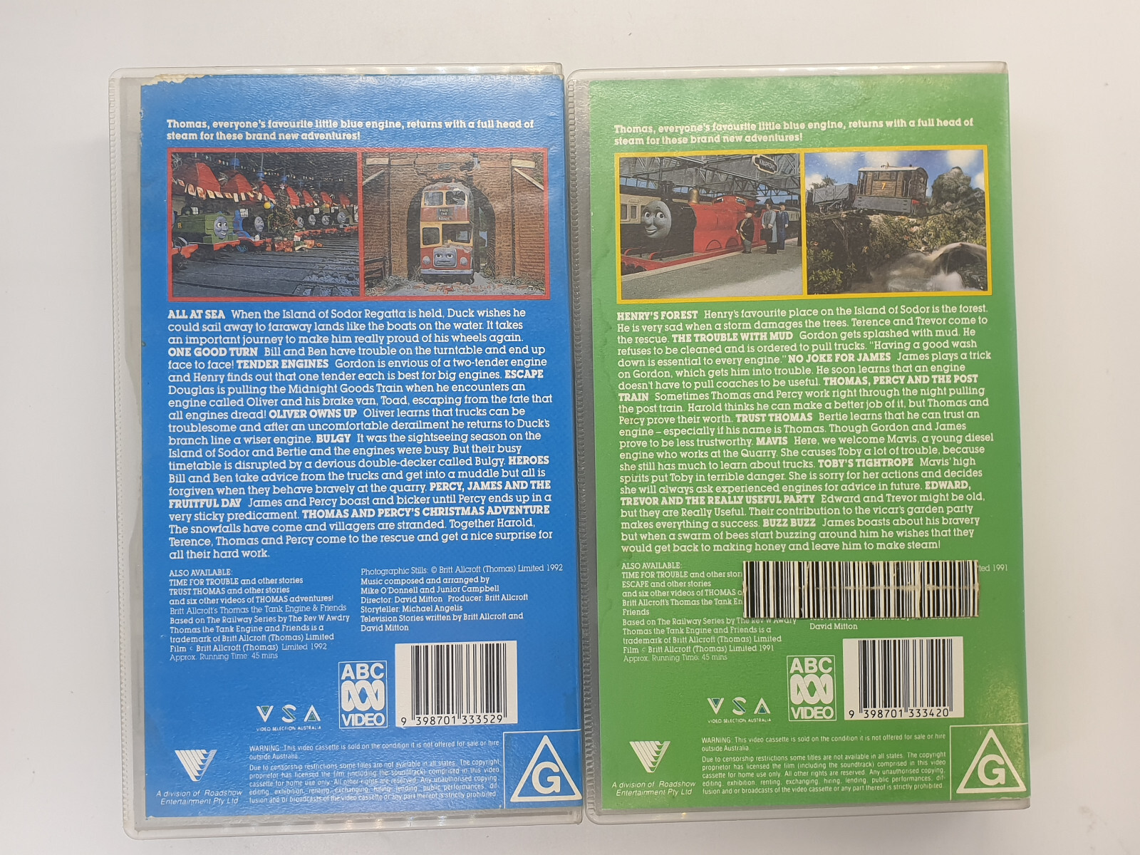 Thomas The Tank Engine & Friends (VHS, 1991) Escape, Trust Thomas ABC ...