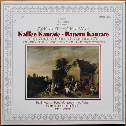 BACH • KAFFEE KANTATE BWV 211 • BAUERN-KANTATE BWV 212 • SCHREIER • LP ...