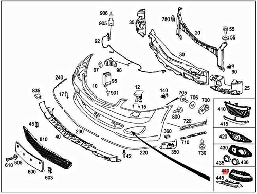 Genuine MERCEDES W221 S-CLASS W221 Cover bumper area 2218851722 | eBay