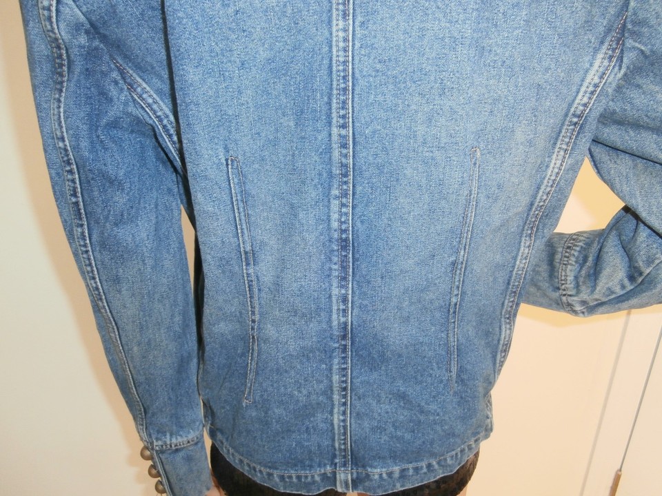 DFA NEW YORK Denim Blazer Jean Jacket Women's Size 10. 100% Cotton | eBay