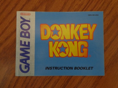 Donkey Kong Original Nintendo Gameboy Instruction Manual Only | eBay