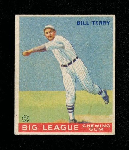 1933 CANDIAN GOUDEY WORLD WIDE GUM #30 BILL TERRY NEW YORK GIANTS ...