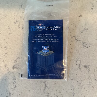 NFL 75th Draft Limited Edition Puzzle Pin-April 23, 2010- Day 2-New In ...