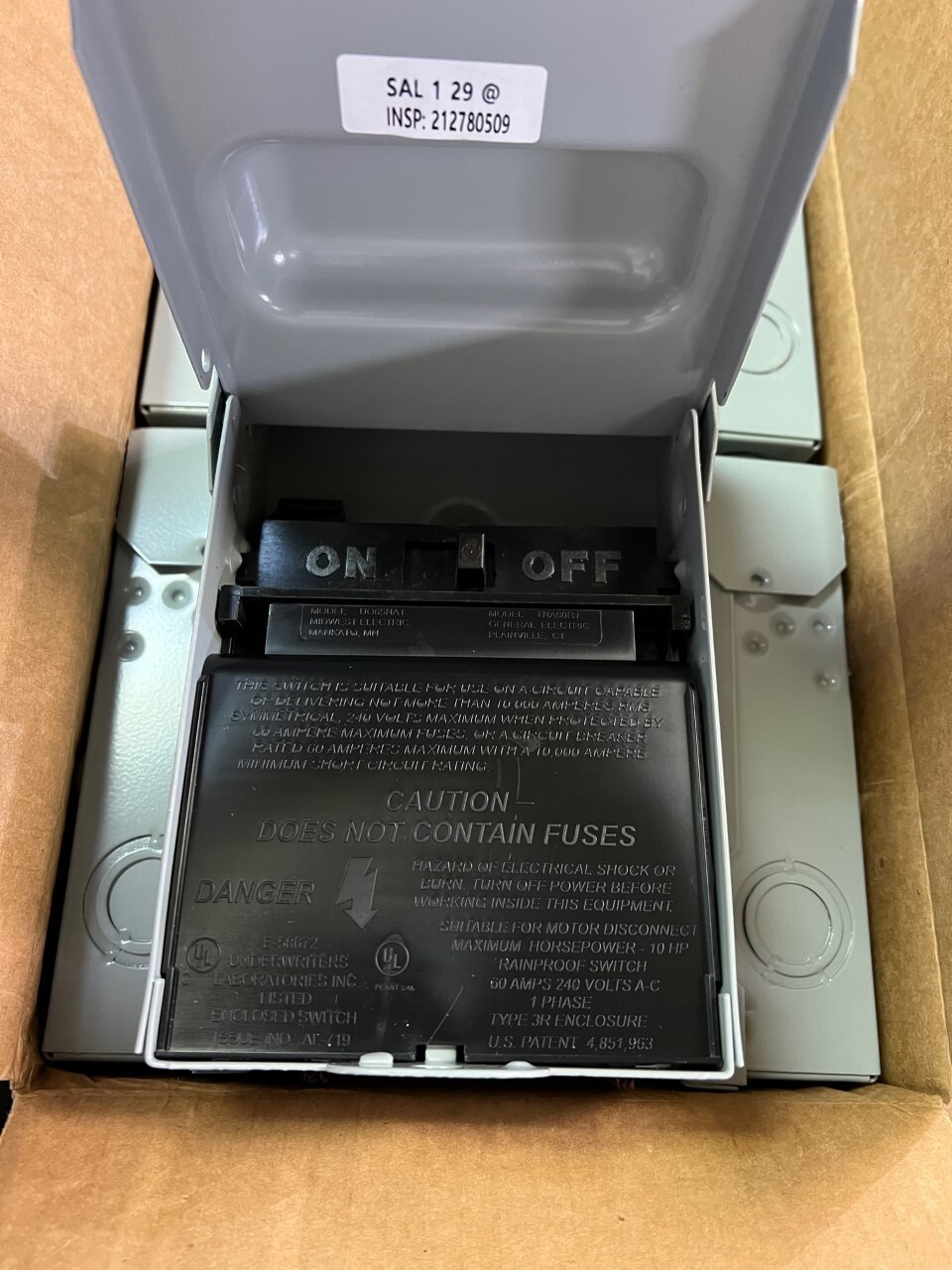 Box of 6 - Midwest U065NA1 Non-Automatic Disconnect Switch | eBay