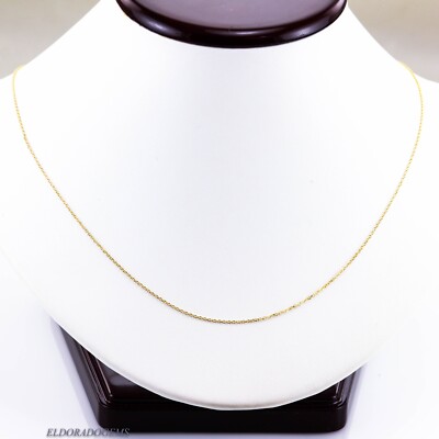 DIAMOND CUT MILANO CABLE LINK CHAIN NECKLACE 14K SOLID YELLOW GOLD 18â ...