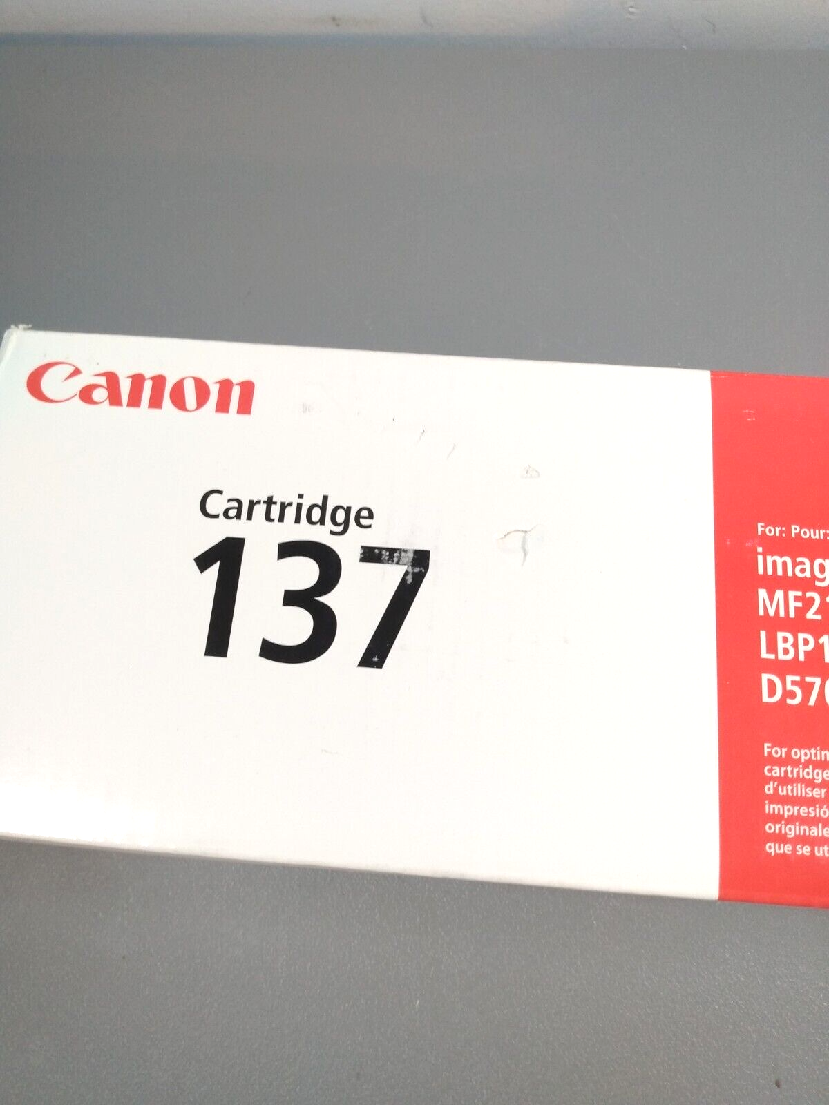 Genuine Canon 137 Black Toner Cartridge imageCLASS MF210 220-240 D570 ...