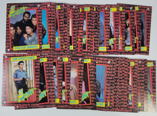 1987 Topps 21 Jump Street TV Show Complete 44 Sticker Card Set Johnny ...