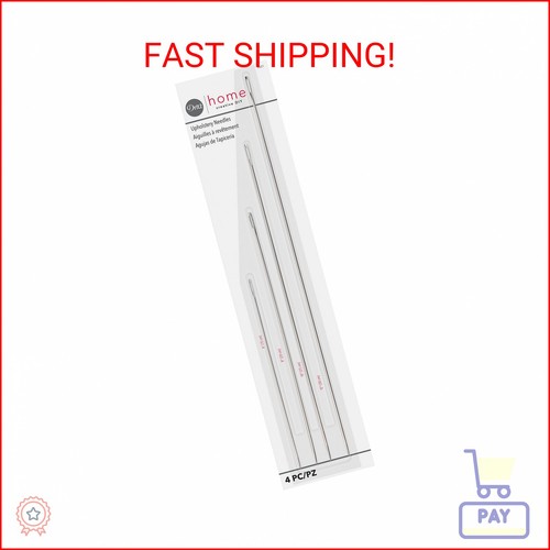 Dritz Home 9021 Long Straight Upholstery Hand Needles, Size 6, 8, 10 ...