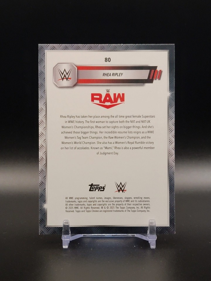 2025 TOPPS CHROME WWE RHEA RIPLEY PRISM REFRACTOR #80 | eBay