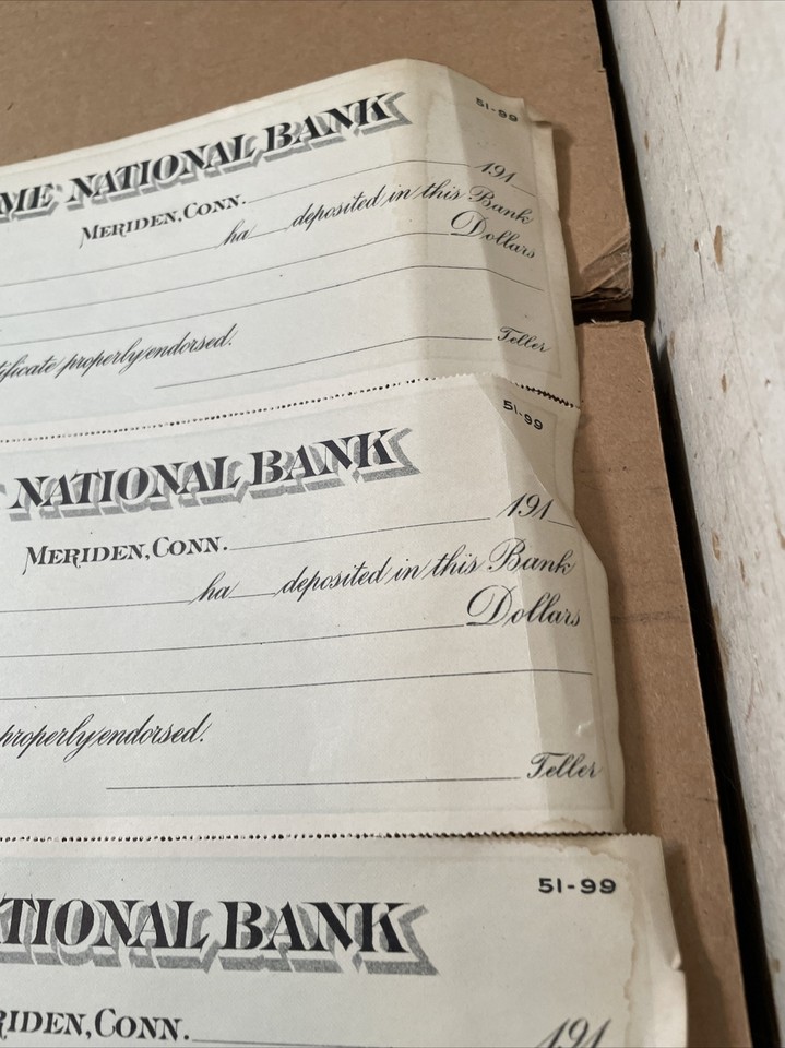 Antique Home National Bank Meriden CT Blank Checks 1910’s Over 50 ...