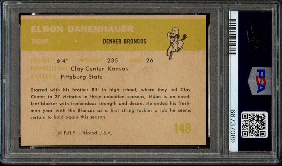 FB - 1961 Fleer - #148 - Eldon Danenhauer - PSA 8 - NM-MT | eBay
