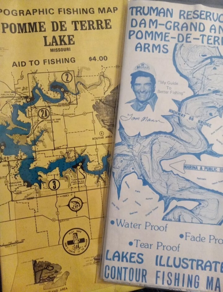 Truman Reservoir & Pomme De Terre fishing maps / Missouri / lot of 2 | eBay