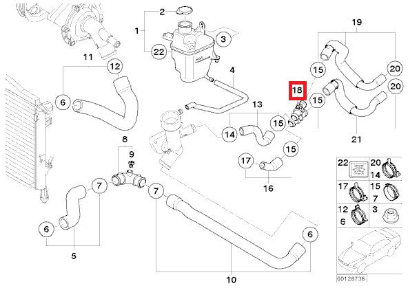 New Mini R50, R52 Heater System 4 Way Hose Connector 17127515494 | eBay