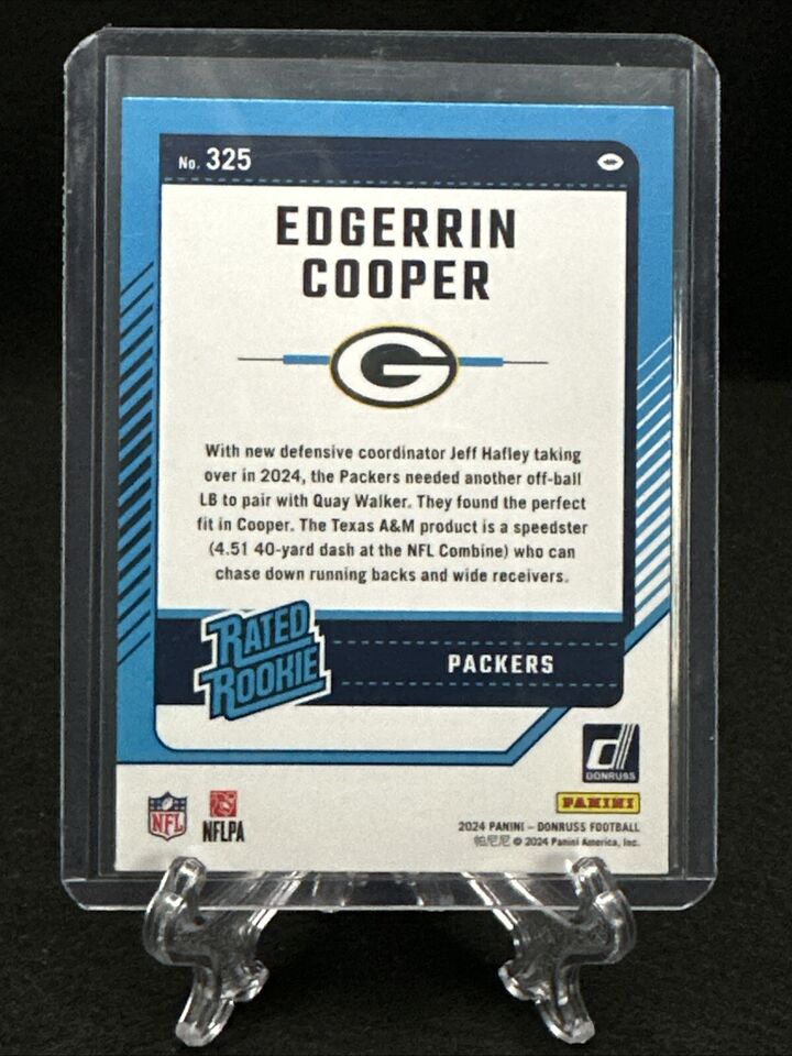 2024 DONRUSS RATED ROOKIE EDGERRIN COOPER #325 GREEN BAY PACKERS RC | eBay