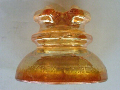 CD 235 [40] Corning Pyrex 662 carnival-coated glass insulator, mint ...