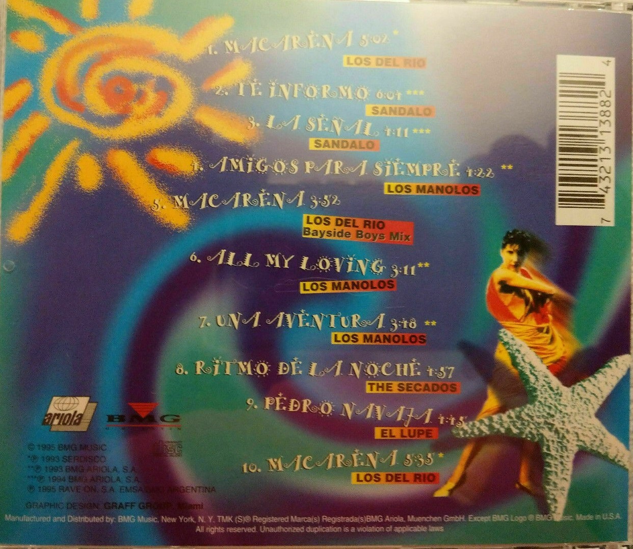 MACARENA MIX THE BAYSIDE BOYS MIX & ORIGINAL VERSION 1995 BMG CD (USED ...