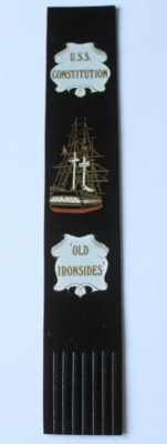 USS Constitution Old Ironsides Ship Vintage Black Leather Bookmark | eBay