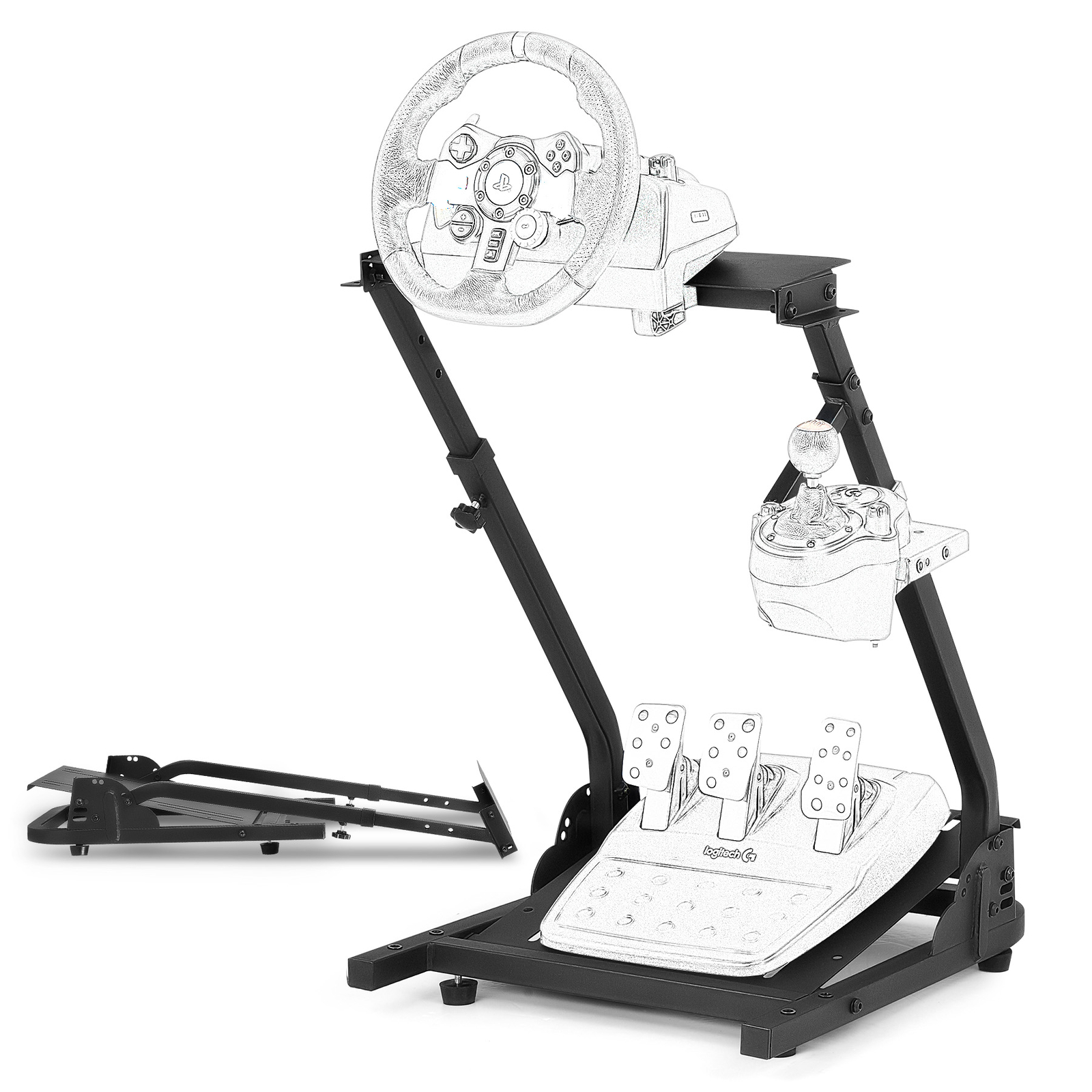 Driving Racing Simulator Cockpit Steering Wheel Stand Gaming for PS4 ...