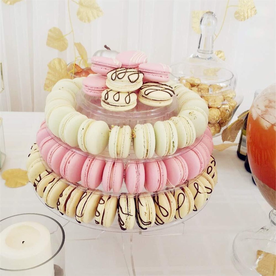 6 Tier Macaron Tower Display Stand, Messar Clear Round Macaron Tower ...