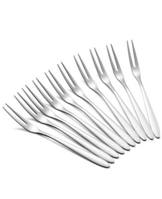 10 Piece PREMIUM Stainless Steel Fork For Fruit/Appetizer/Dessert ...
