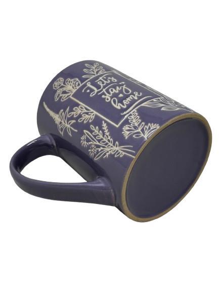 Modern Cottage "Let's Stay Home" Mug - Purple, Holds 16 Fl Oz ...