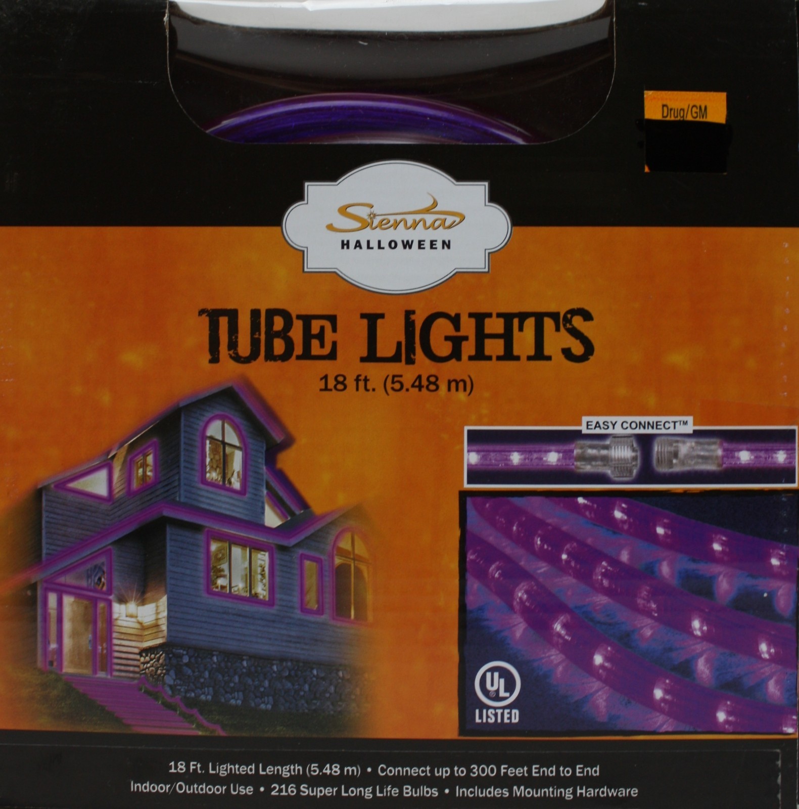 Halloween Sienna 18 ft Purple Tube Lights 216 Super Long Life Bulbs NIB ...