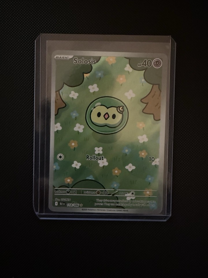 Solosis Black Bolt Illustration Rare Pokémon TCG Card 118/086 “booger ...