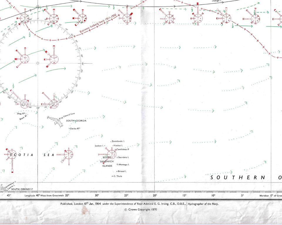 5125(3) Roueting Chart South Atlantic Ocean March chart Map Marine ...