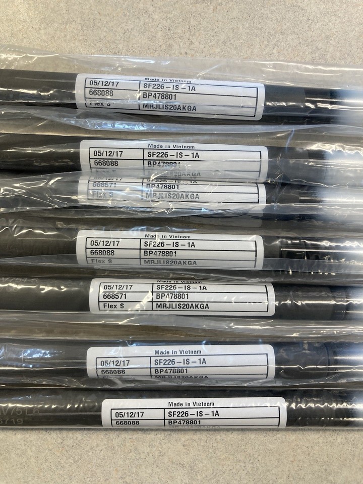 7 NEW MITSUBISHI KURO KAGE I80 Stiff Flex Graphite Iron Shafts .370 ...