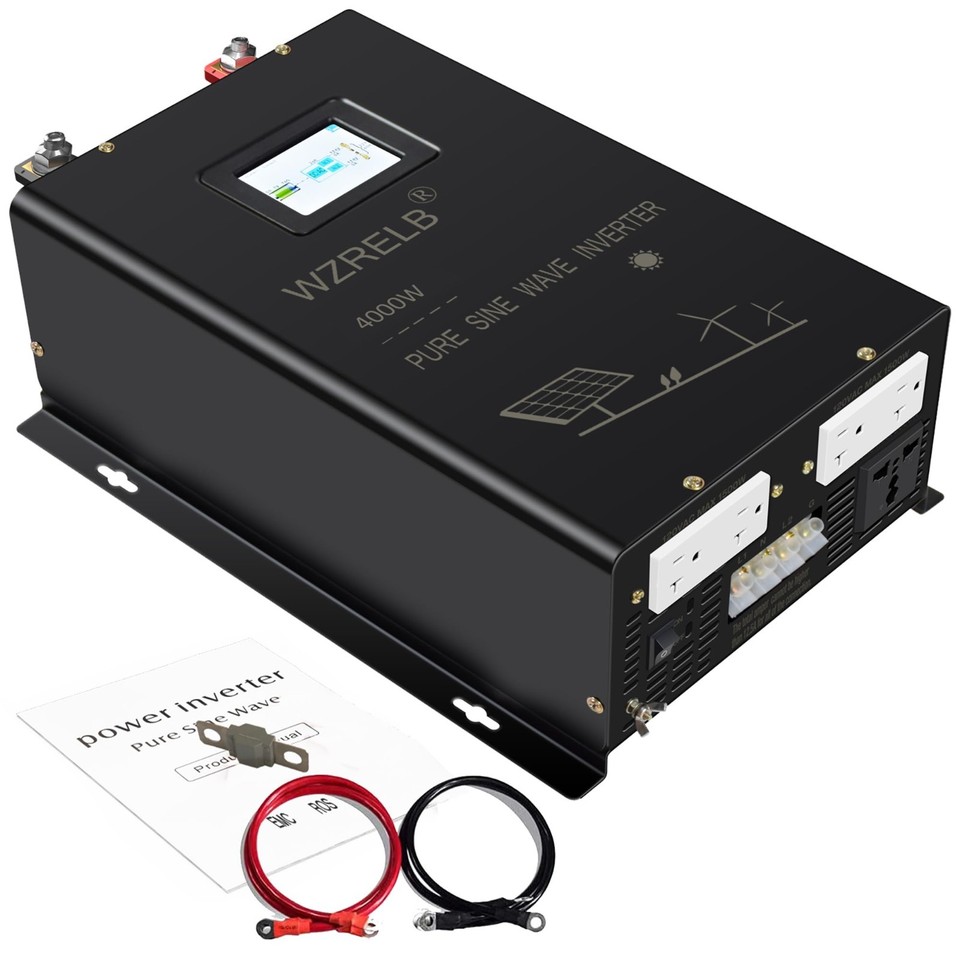 4000W Split Phase Pure Sine Wave power Inverter 24VDC 120V240V AC 2* AC ...