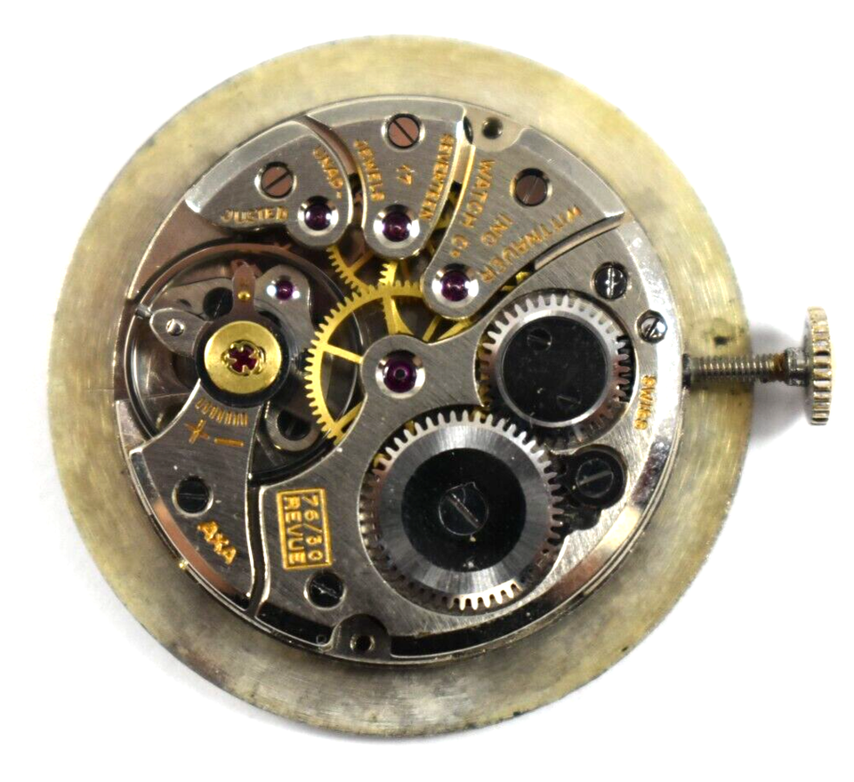 Vintage Wittnauer Manual Wind 17J Revue 76/3G Wrist Watch Movement lot ...