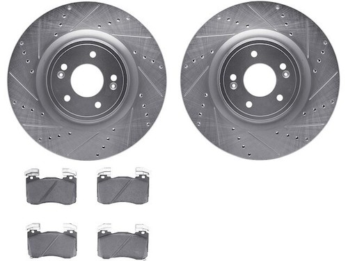 For 2018-2022 Kia Stinger Brake Pad and Rotor Kit Front Dynamic ...