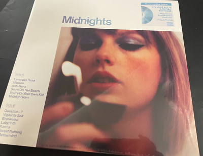 Midnights [Moonstone Blue Edition] by Taylor Swift (Record, 2022) Vinyl ...