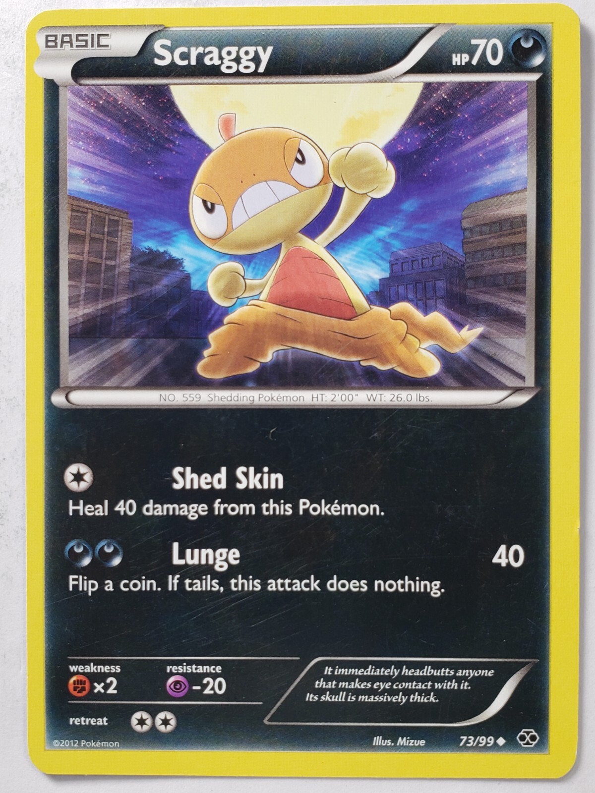 Scraggy 73/99 LP/ VLP - Next Destinies Pokemon Card Mizue Art - $2 ...