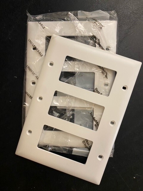 Unbreakable Screwless Wall Plate Decora Outlet Switch Cover 3 Gang ...