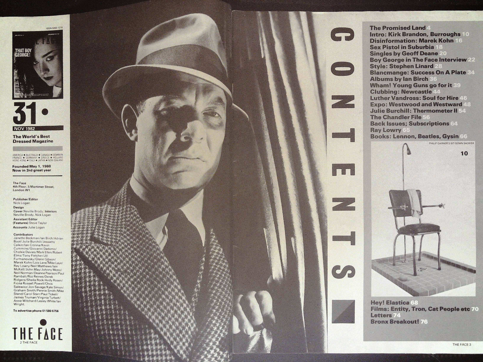 THE FACE #31 11/1982 BOY GEORGE Stephen Linard WHAM! Luther Vandross ...