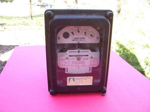 Rare Find antique vintage general electric polyphase electric watthour ...