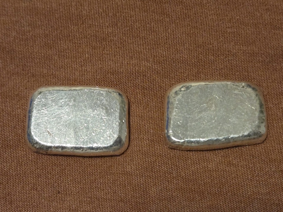 1 Troy oz Monarch Precious Metals .999 Fine Silver Cast Bar (LOT OF TWO ...