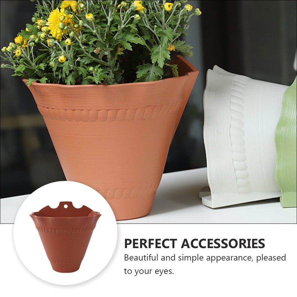 Cone Shaped Hanging Baskets Outdoor Wall Planter Decor Plastic ...