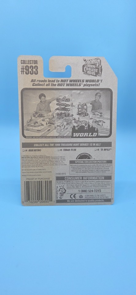 🔥ULTRA RARE! FERRARI F512M BLACK BASE!! HOT WHEELS 1999 TREASURE HUNT ...