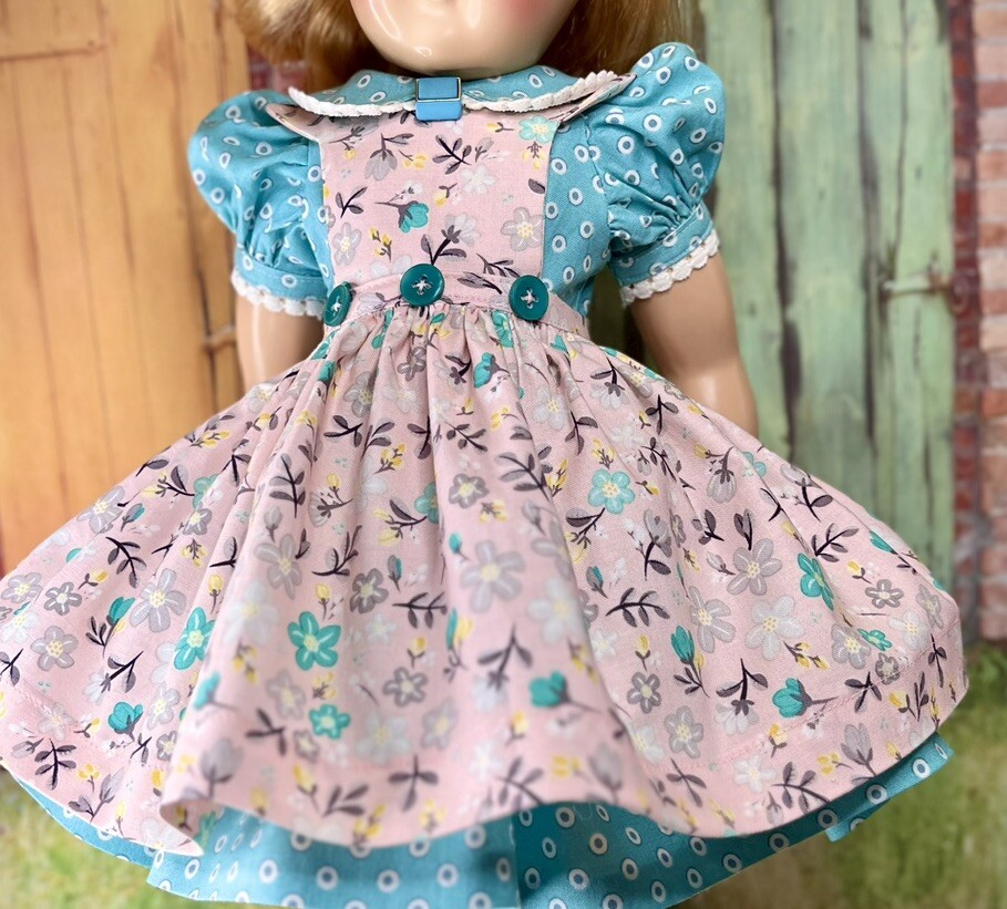 Doll Pinafore 14”-18” Toni Sweet Sue Mary Hoyer Maggie Nancy MORE! Made ...