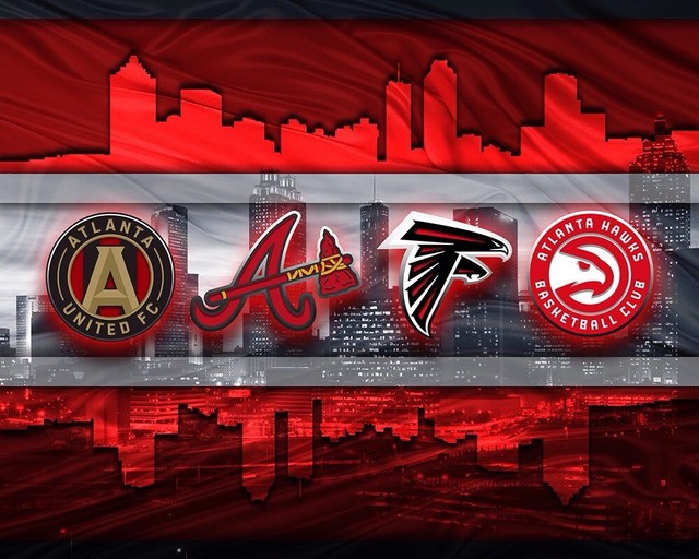 ATLANTA SPORTS POSTER Falcons, Braves, United and Hawks 16x20inch Free ...