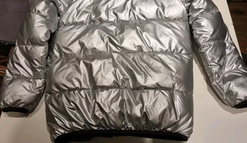 Gap Kids Silver Sherpa-lined Puffer Jacket Coat, Size XL, Age 12-13 | eBay