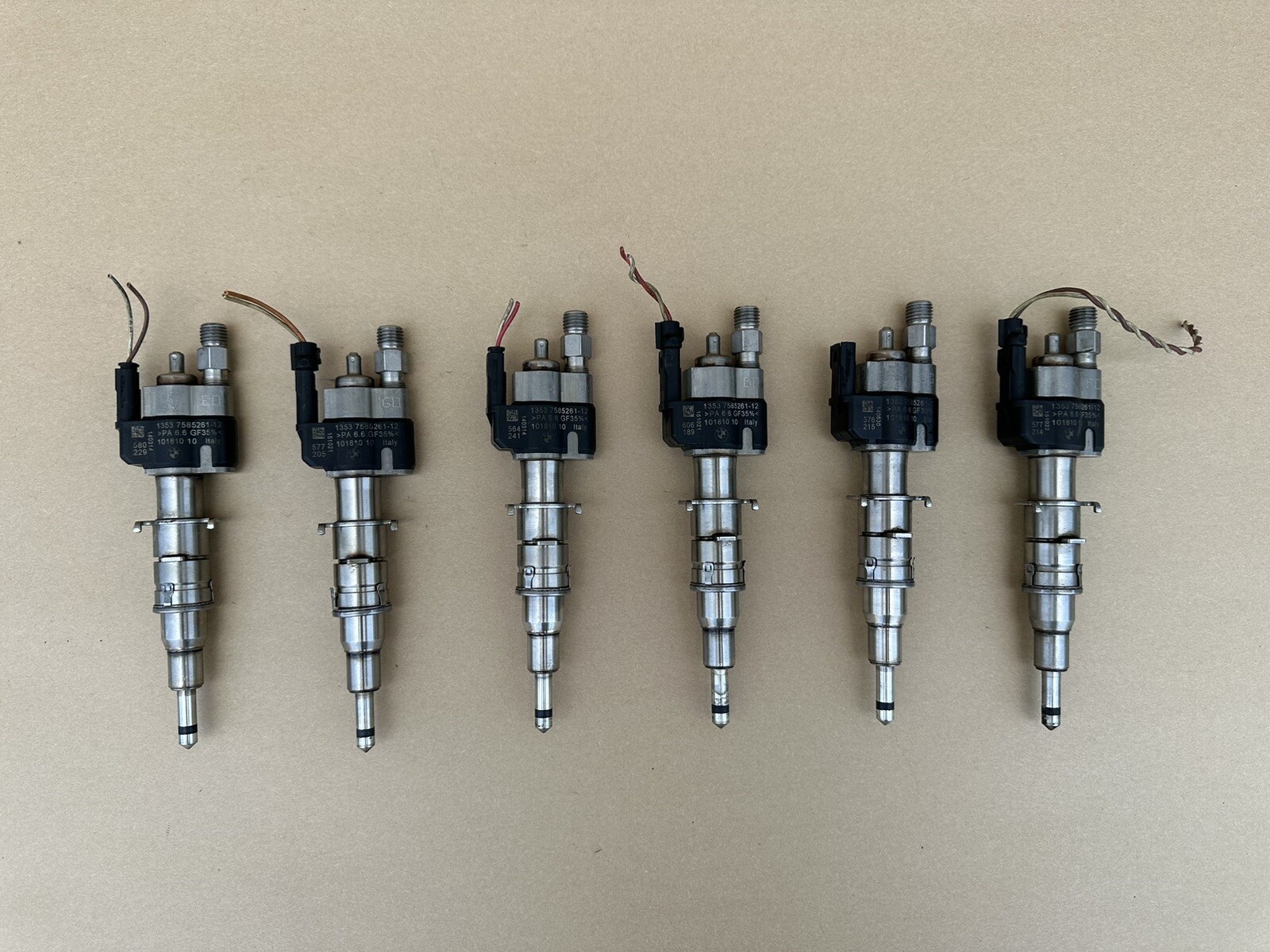 BMW 335 135 535 740 N54 ENGINE SET OF 6 INDEX 12 FUEL INJECTORS ...