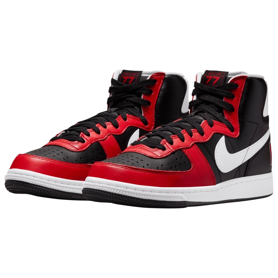 Men Nike Terminator High Top Basketball Shoes Black Red White FN4442 ...