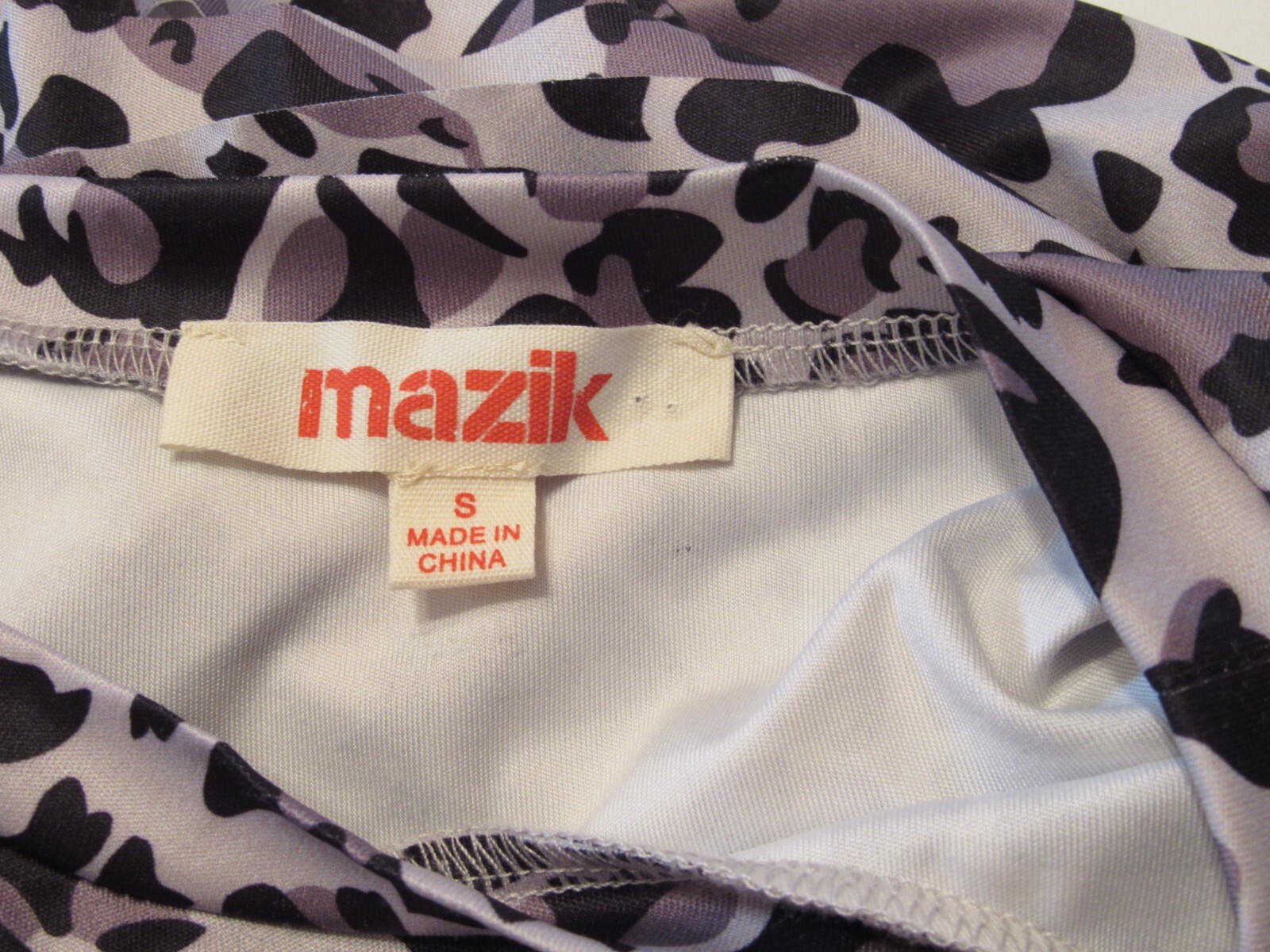 Mazik Sleeveless Gray/Black Animal Print Sleevless Tank Top with Cut ...