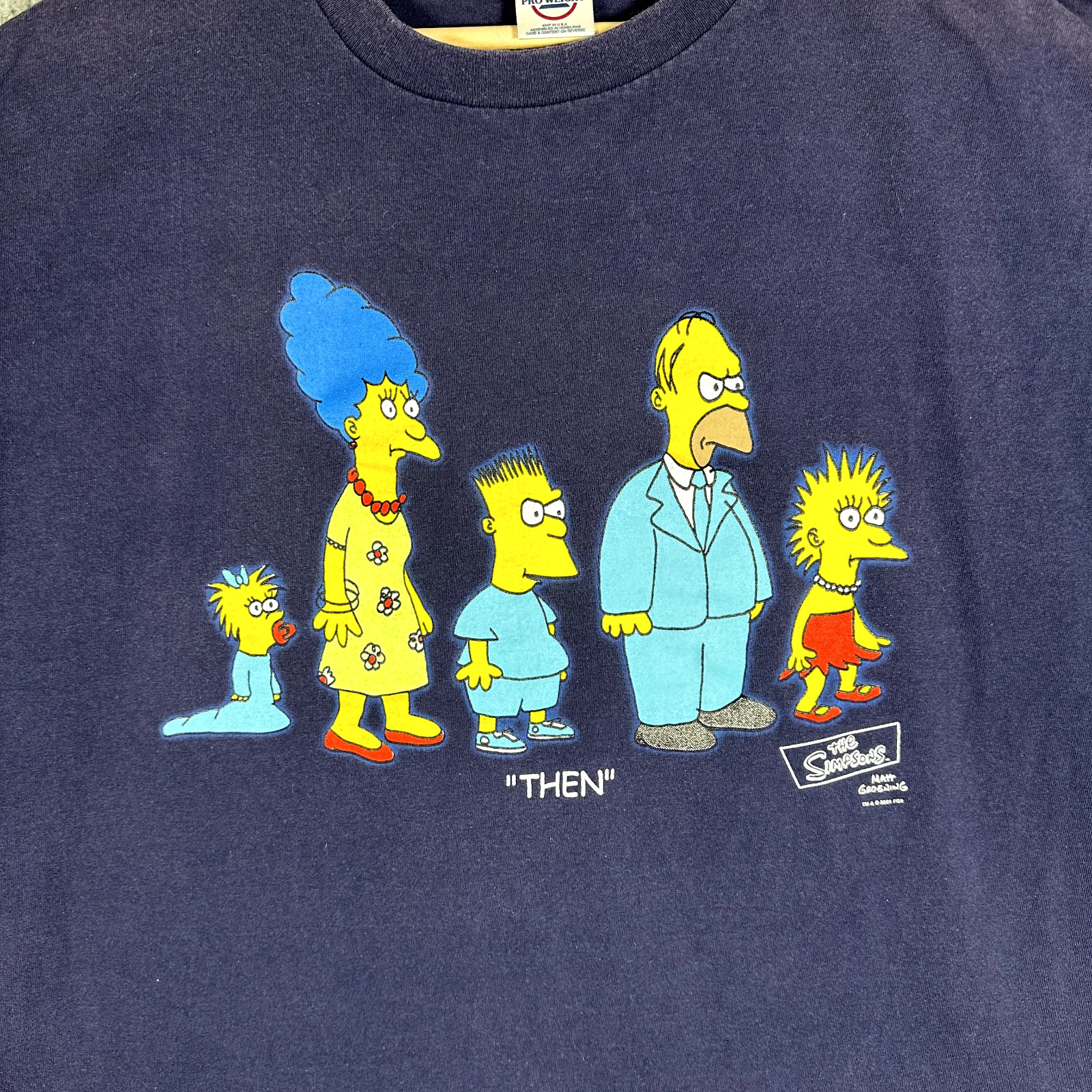 Vintage The Simpsons Then & Now Double Sided Graphic … - Gem