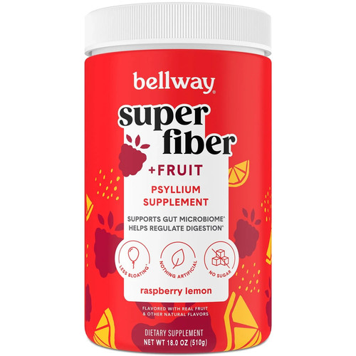 Bellway Super Fiber Powder + Fruit Sugar Free Organic Psyllium Husk ...