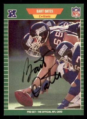 1989 Pro Set Football #290 Bart Oates Signed Autograph (no COA) *e1 | eBay