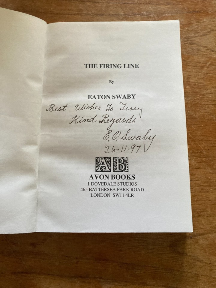 Firing Line Eaton Swaby - 1995 Signed Paperback | eBay UK